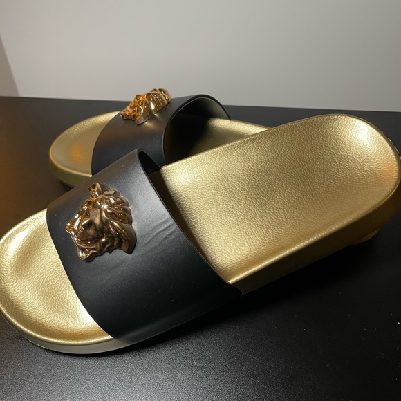 Versace | Shoes | New With Tag Real Authentic Versace Slides Mens Size ...